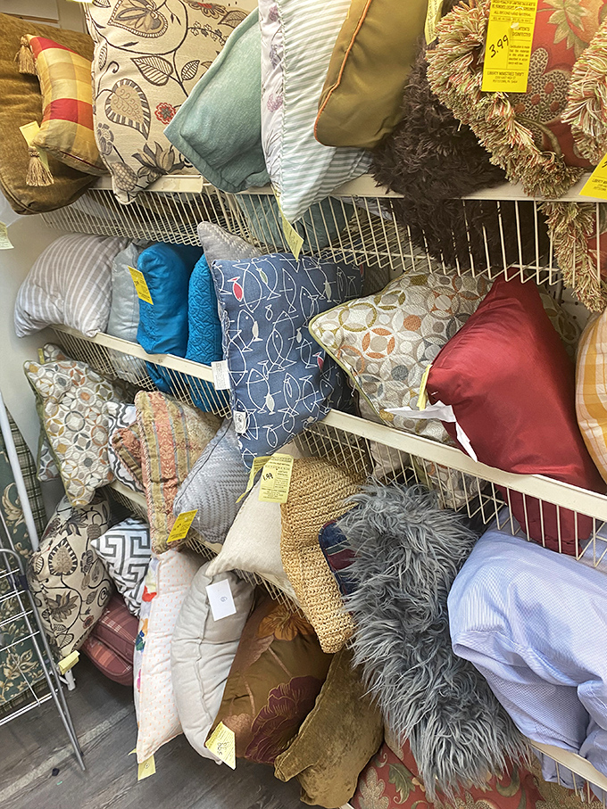 Pillow paradise! This cushion collection offers enough options to refresh your living room weekly for a year without repeating a pattern.