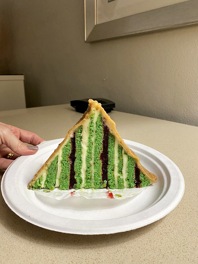 That pistachio torte is what happens when nuts meet cream in the most sophisticated way possible.