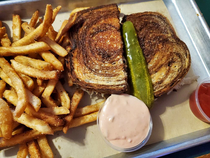 A Reuben that's been given the 17th Street treatment – proof that even classics can learn new, delicious tricks.