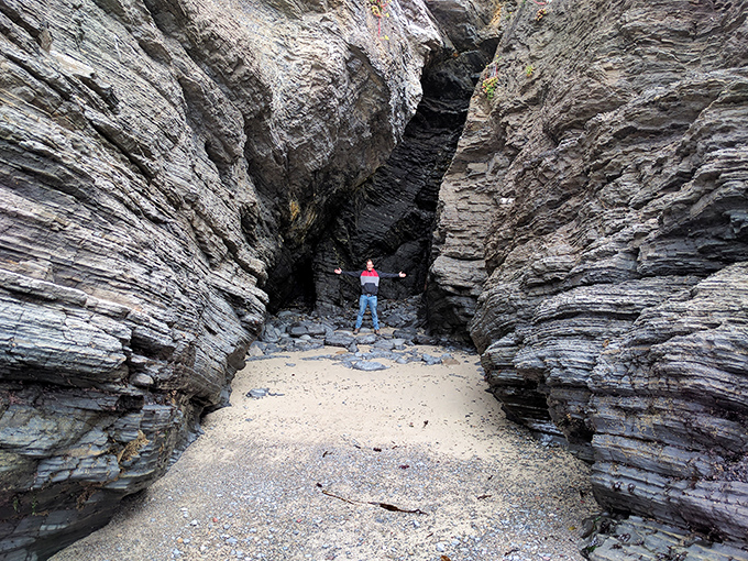 Standing between these towering rock walls feels like being in nature's cathedral. Spiritual experience not included, but highly probable.
