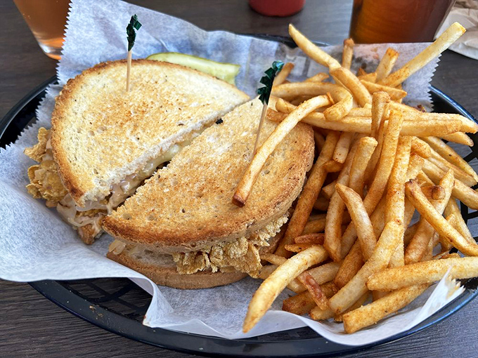 A sandwich cut diagonally always tastes better &ndash; it's science. Pair it with those perfectly golden fries and you've got edible geometry.