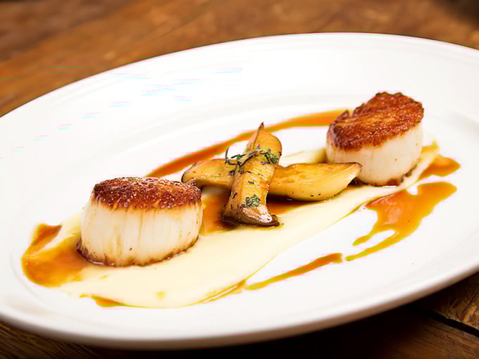 Seared scallops that look like golden medallions of the sea, perfectly caramelized and restaurant-worthy.