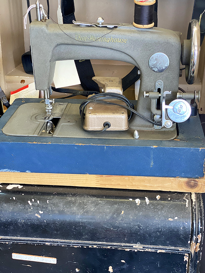 This sturdy Westinghouse sewing machine stitched together wardrobes and memories long before "fast fashion" was even a concept.