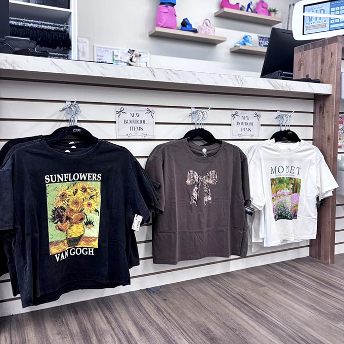 Art meets fashion with Van Gogh's sunflowers adorning a graphic tee&mdash;proof that culture and comfort can peacefully coexist in your closet.