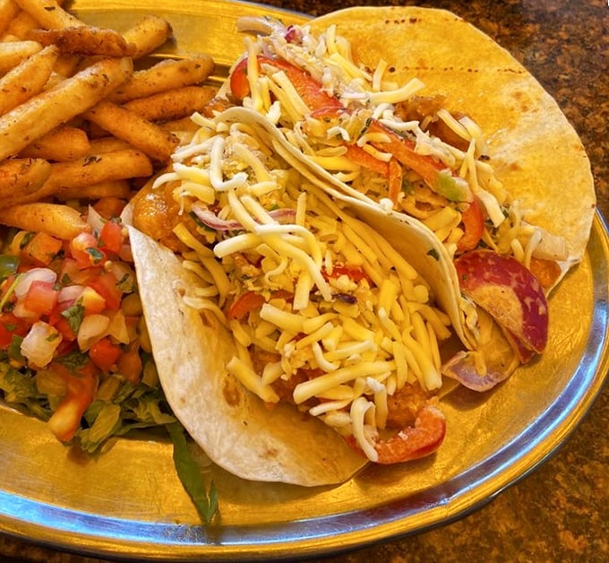 Taco Tuesday meets Mardi Gras. These seafood tacos bring coastal flair to the Midwest with a colorful fiesta of flavors and textures.