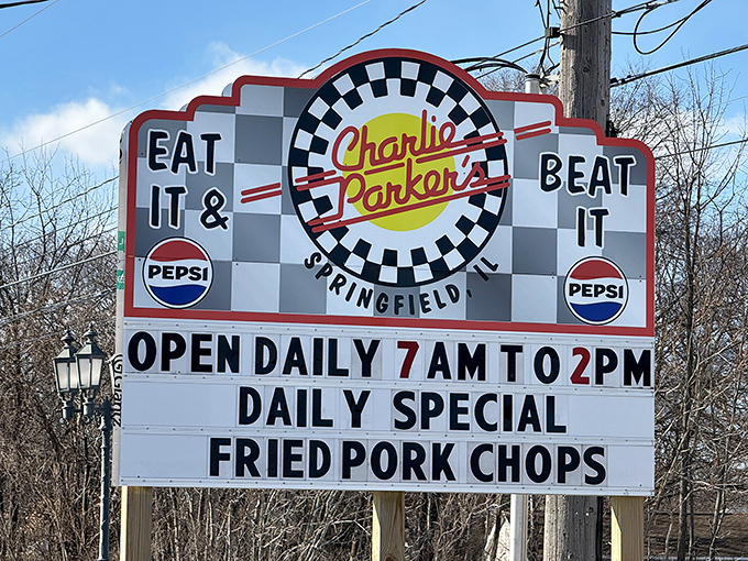 The sign says it all &ndash; "Eat It & Beat It" &ndash; diner philosophy distilled to its essence, with daily specials that keep the regulars coming back.