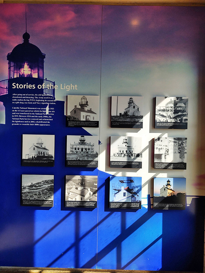 The "Stories of the Light" exhibit chronicles the lighthouse's journey through time. History displayed with the dramatic flair it deserves.