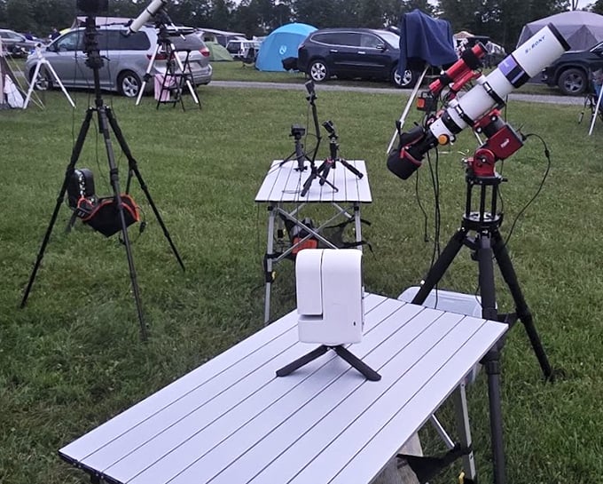 Serious stargazers bring serious equipment. These telescopes cost more than my first car but deliver views worth every penny.