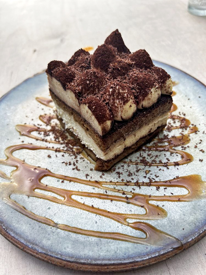 This tiramisu doesn't just end your meal&mdash;it throws a farewell party complete with layers of mascarpone, espresso, and chocolate confetti.