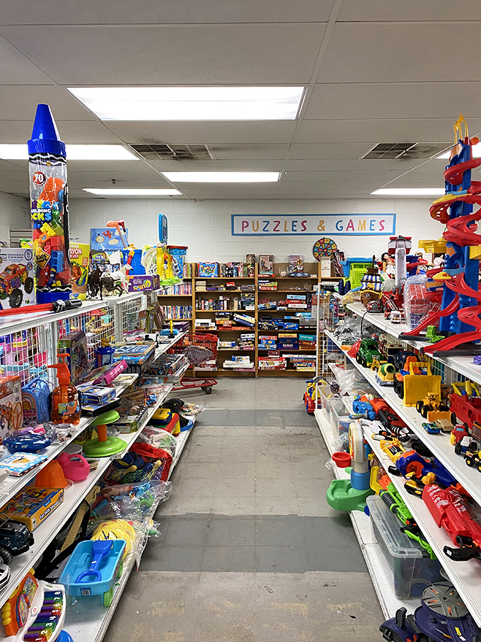 The puzzles and games section could keep a family entertained through ten Pennsylvania winters. Monopoly, anyone? Or perhaps all of them?