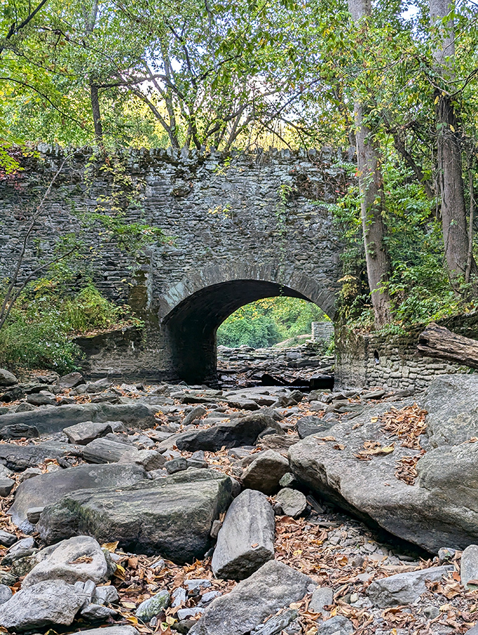 Stone sentinel: The bridge's foundation has stood firm against floods and time, proving they really don't make them like they used to.