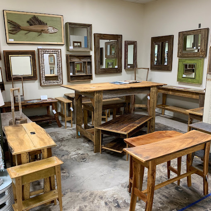 Rustic wooden furniture that tells stories of craftsmanship forgotten by our IKEA world. No Allen wrench required, just appreciation.