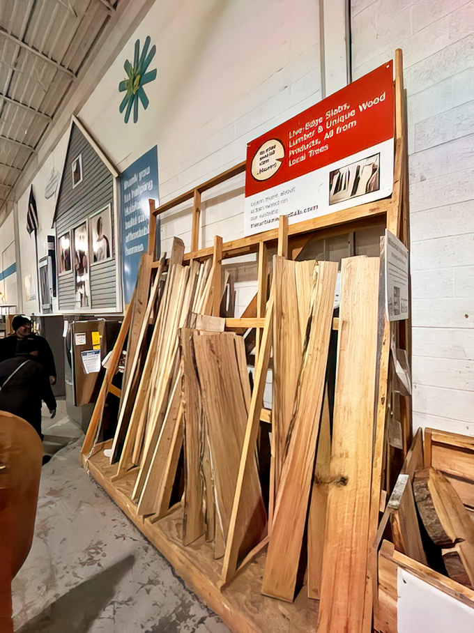 Lumber that tells stories through its grain. These planks could become your next weekend project or the floating shelves you've been eyeing on Pinterest.