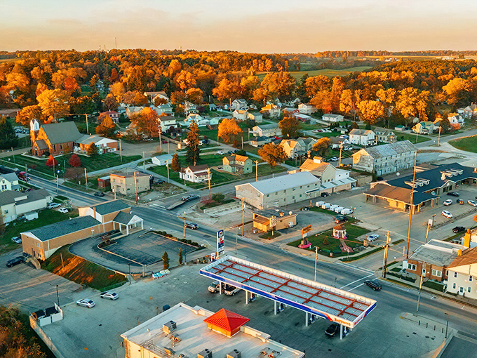 Quiet crossroads! Apple Creek's simple main street might not make travel magazines, but that's precisely its authentic charm.