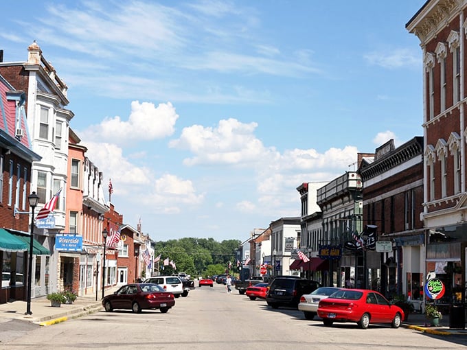 Aurora's brick buildings have weathered more than a century of Ohio River seasons. If these walls could talk, they'd have quite the flood stories!