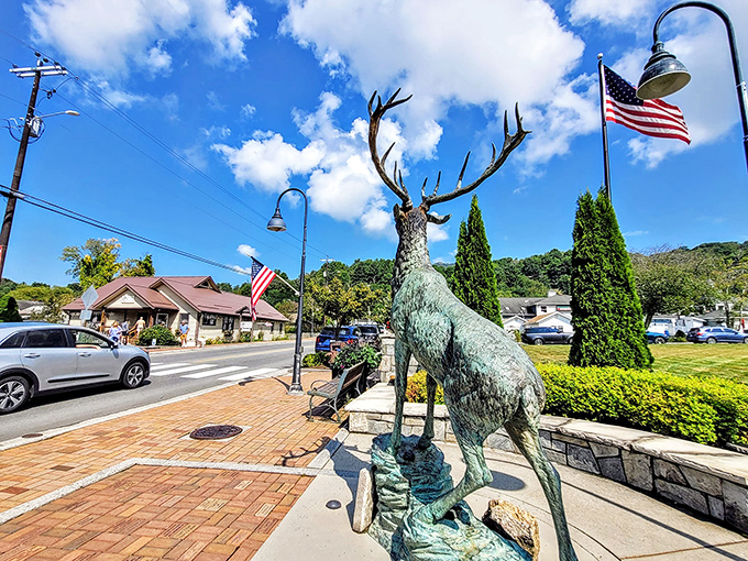 Banner Elk's main street features a bronze elk statue that's practically the town greeter. When the local wildlife is immortalized in bronze, you know you're somewhere special!
