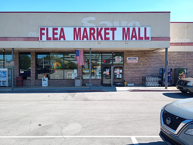 Bargain Hunters' storefront makes no fancy promises&mdash;just great deals inside. That American flag says "hometown values" loud and clear.