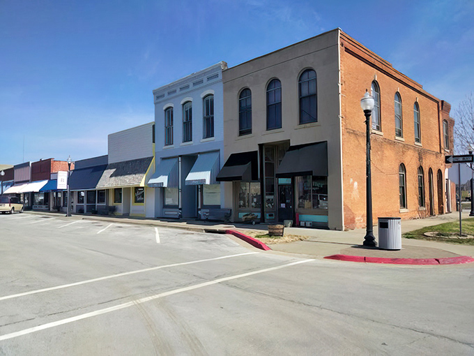 Color me affordable! Belton's rainbow of storefronts brightens a town where home prices won't cloud your sunny disposition.