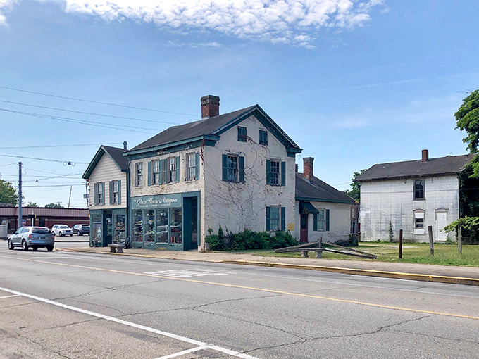 Connersville's vintage storefronts harken back to simpler times, much like the refreshingly simple cost of living calculations here.