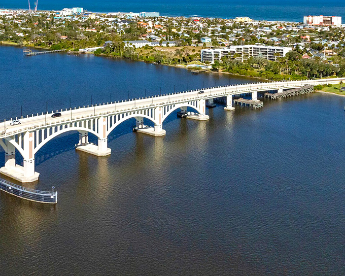 Daytona's famous beach stretches toward the horizon. Miles of sand that won't drain your retirement fund!
