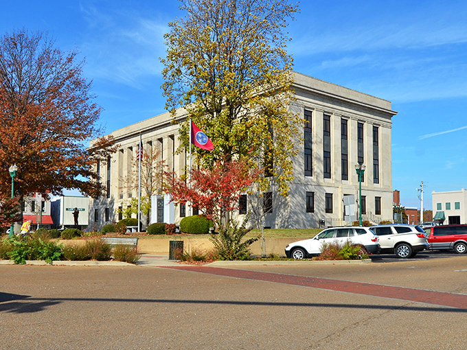 Dresden's downtown corner showcases the architectural diversity that makes small-town main streets the original mixed-use developments.
