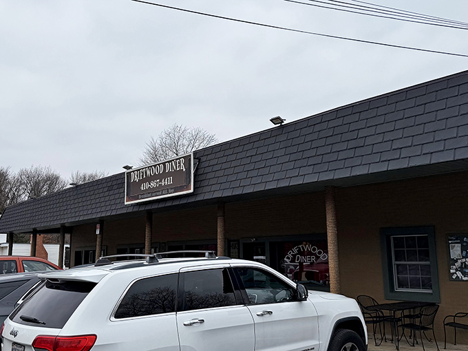 Driftwood Diner's unassuming roadside sign promises "Breakfast Served All Day"&mdash;five words that spell comfort in any language.