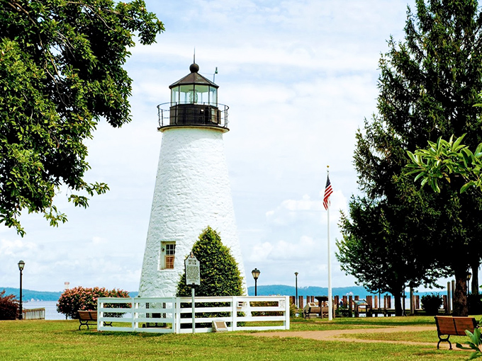 Havre de Grace's iconic lighthouse stands sentinel over the bay, a postcard-perfect scene that locals enjoy daily.
