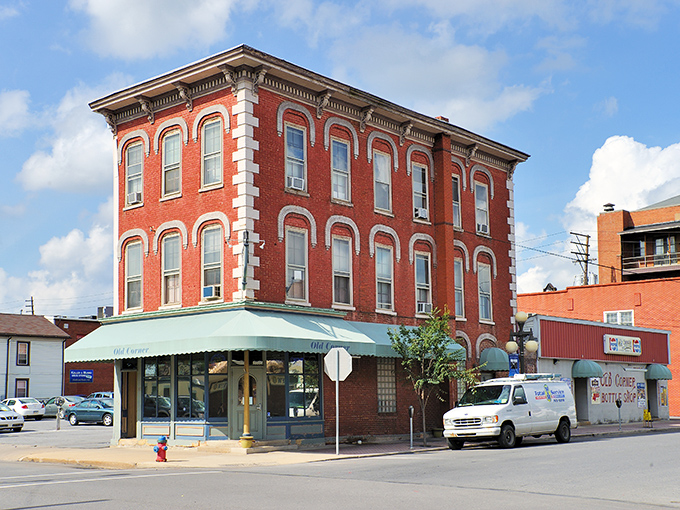 The weathered storefronts of Lock Haven tell stories of businesses that have served generations of local families.