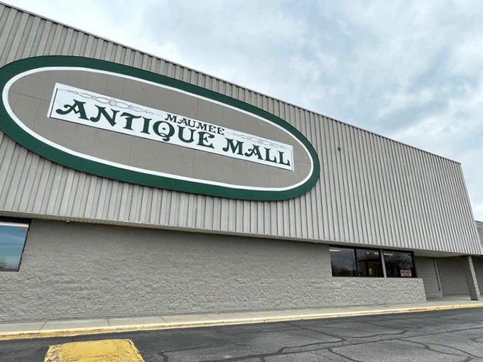 Maumee Antique Mall's understated exterior belies the wonderland within. Like finding a library of treasures in a shopping center!