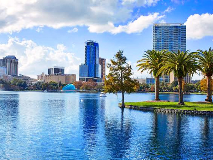 Orlando's downtown skyline rises alongside tranquil waterways. Theme park proximity without the tourist-trap prices.