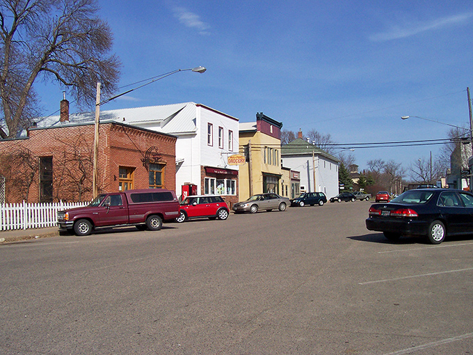 Pepin's quiet main street showcases colorful historic buildings where fewer than 100 residents enjoy small-town simplicity.