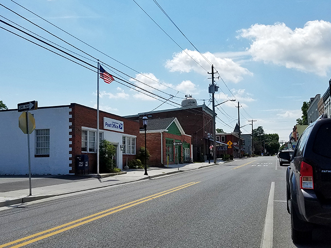 Snow Hill's main street offers a colorful palette of historic buildings, each one housing stories worth sitting down to hear.