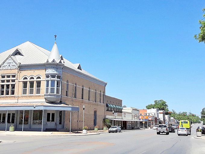 Uvalde's grand historic building commands attention, a limestone testament to the town's enduring importance in Texas history.