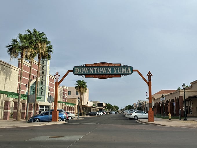 Yuma's iconic downtown gateway welcomes visitors to a historic district where the past meets present without the usual tourist markup.