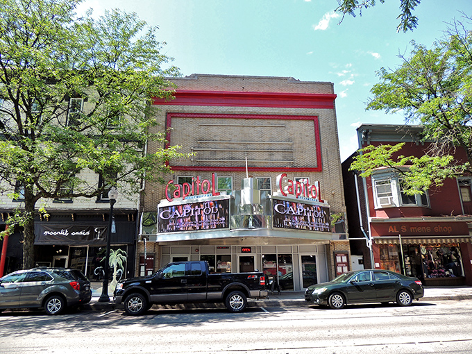 The Capitol Theatre marquee promises entertainment without the astronomical prices and parking nightmares of big-city venues.