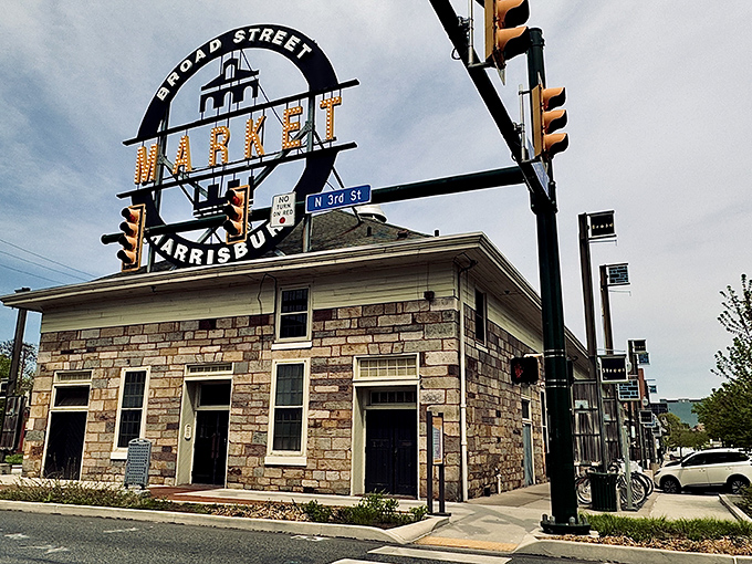 The historic stone building housing Broad Street Market. Not just a market, but a Harrisburg institution!