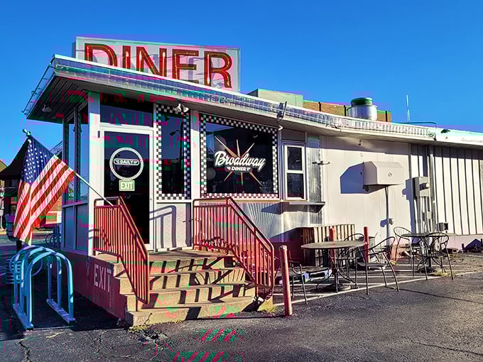 The classic stainless steel exterior and red steps aren't retro by design – they're authentic by survival, just like the recipes inside.