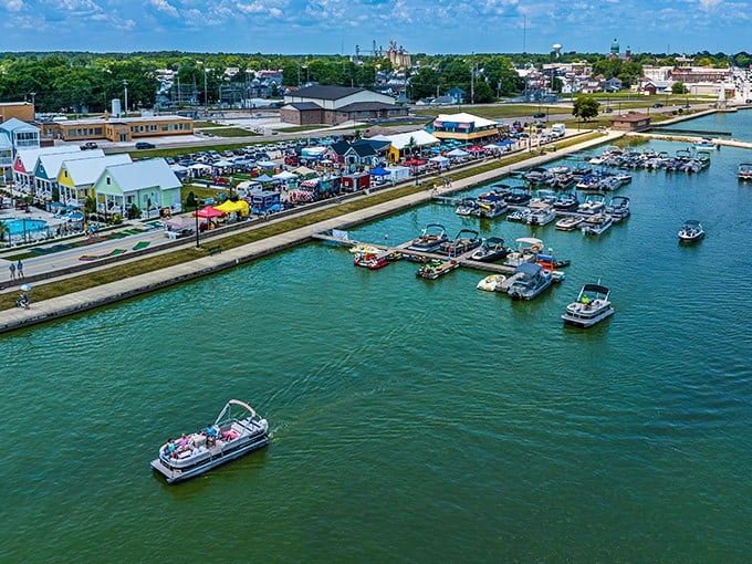 Grand Lake St. Marys spreads before Celina like a mirror reflecting Ohio's big sky&mdash;sometimes blue, sometimes dramatic.