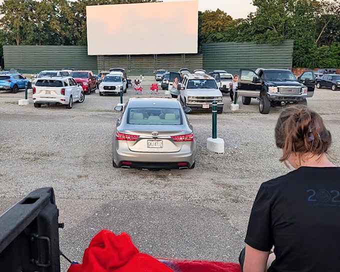 The entrance booth stands sentinel, ready to welcome another generation to the timeless drive-in experience.