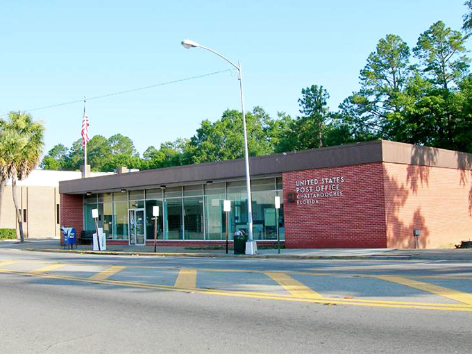The Chattahoochee post office stands as a reminder that government buildings were once built to inspire civic pride.
