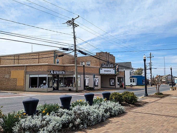 The charming storefronts of Chincoteague Island welcome visitors to a place where "island time" is the only schedule that matters.