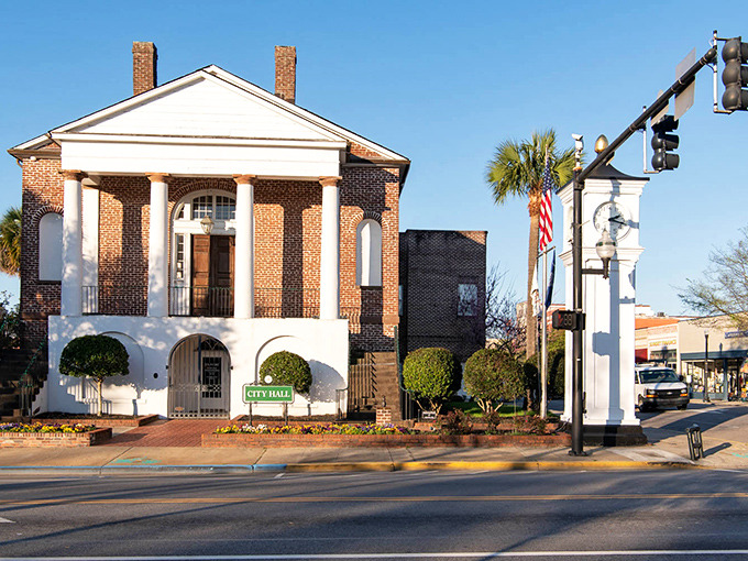 Historic courthouse elegance anchors this charming downtown where time moves just right.