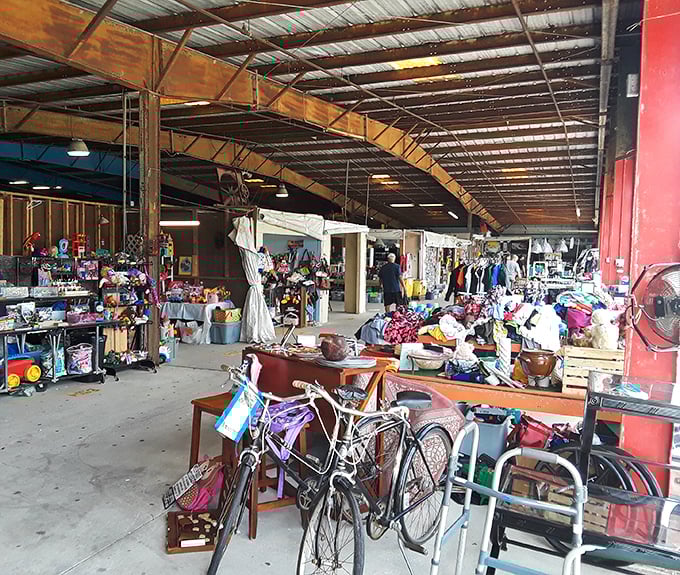 This covered marketplace buzzes with the organized chaos that makes treasure hunting an art form.