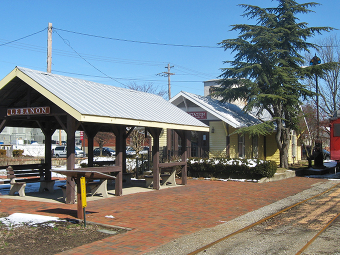 Lebanon's train station pavilion: where you can sit and imagine the whistle of locomotives from a more romantic era.