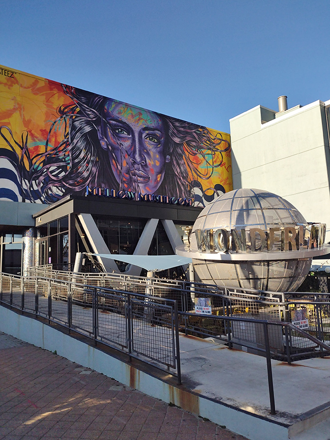 Where psychedelic art meets perfect pizza. Wonderland's colorful exterior promises a dining experience that feeds your imagination too.