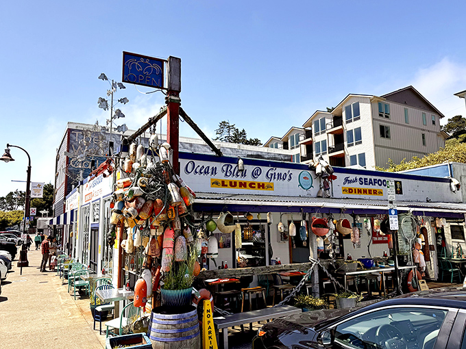 Those weathered buoys and nets aren't just decoration &ndash; they're badges of authenticity on Newport's working waterfront.