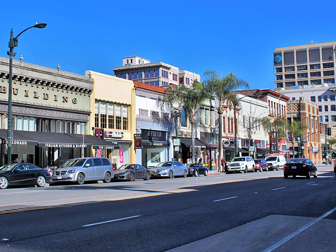 Historic storefronts blend seamlessly with modern life in this charming San Gabriel Valley gem.