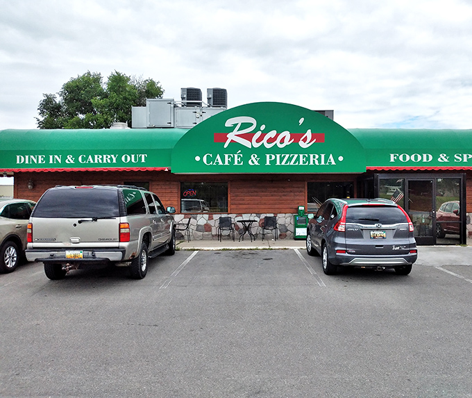 Casual outdoor seating and that welcoming green awning make Rico's the perfect spot to enjoy pizza perfection on a Michigan afternoon.