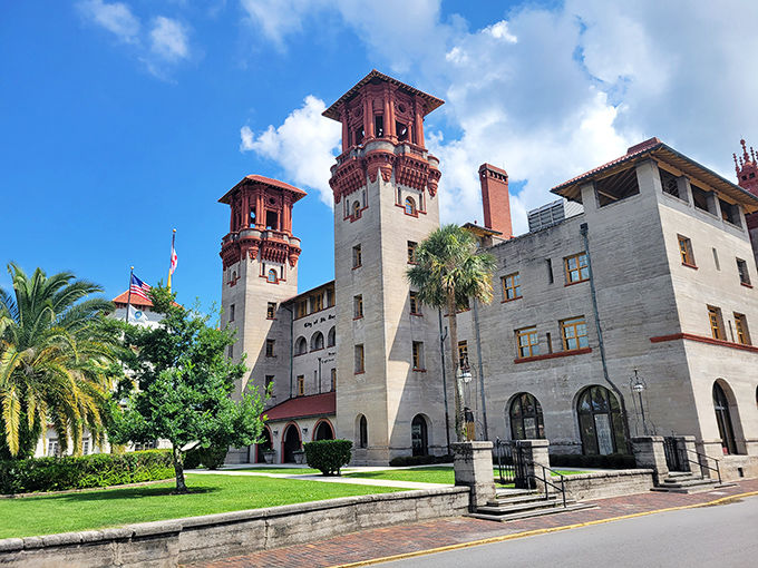 St. Augustine's ancient fortress towers majestically, where Spanish stones have weathered centuries of Florida storms.