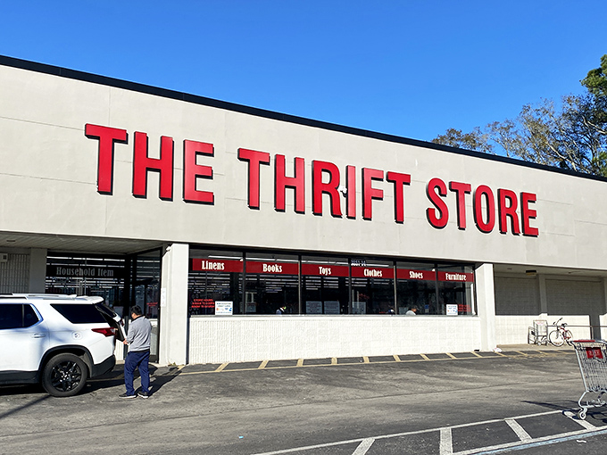 Those bold red letters are like a siren call to savvy shoppers who know where Jacksonville's best deals hide.